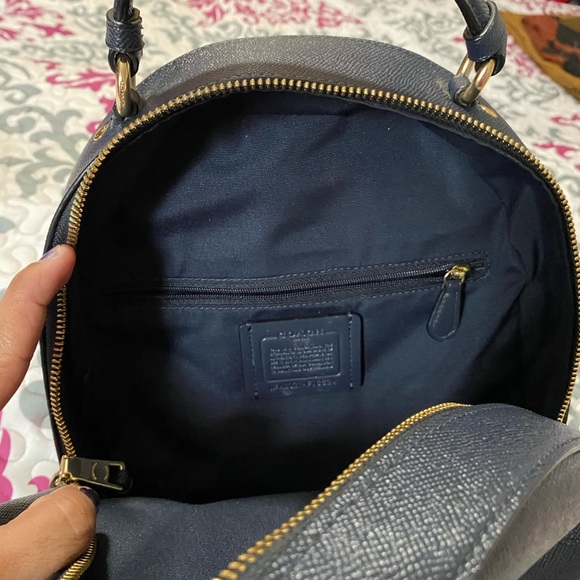 Coach | Bags | Coach Navy Blue Backpack | Poshmark